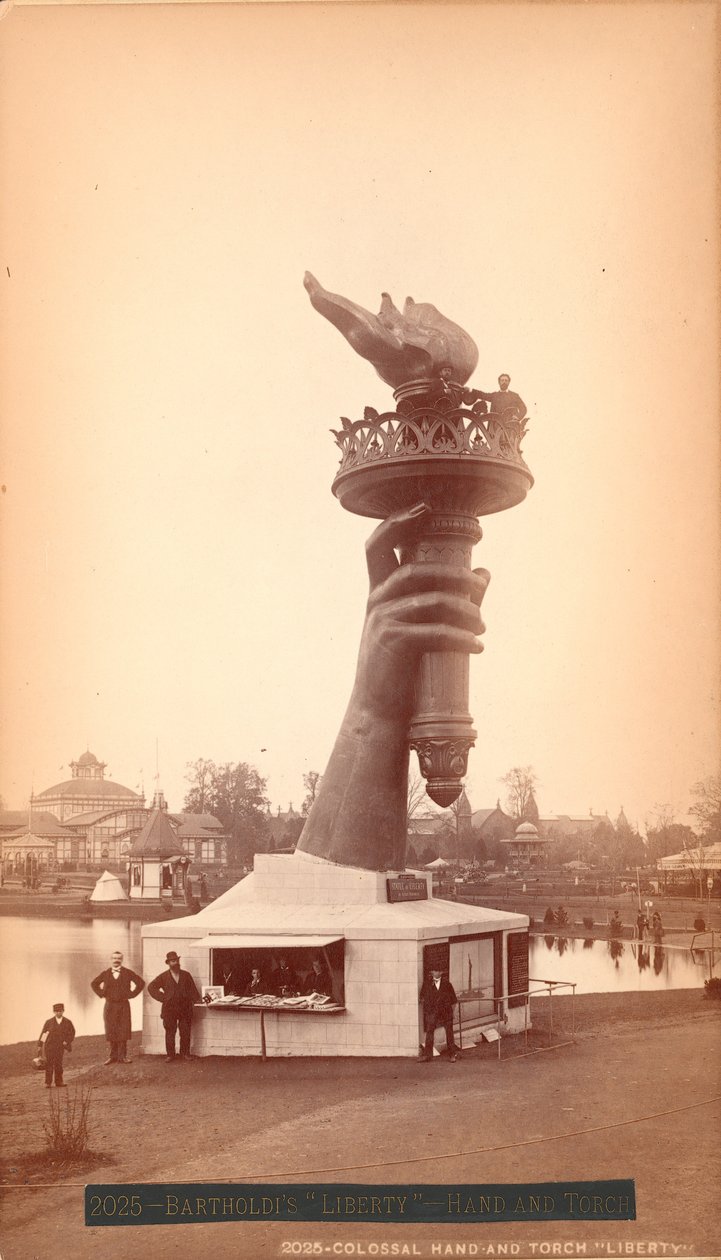 Hand and torch of the Statue of Liberty, c.1876
