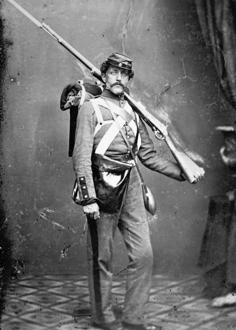 New York State Militiaman with percussion rifle-musket