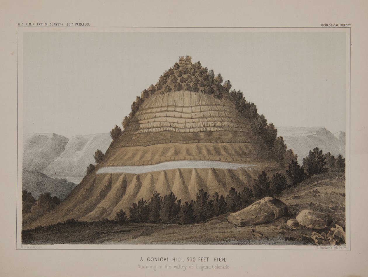 A Conical Hill, 500 Feet High Standing in the Valley of Laguna Colorado