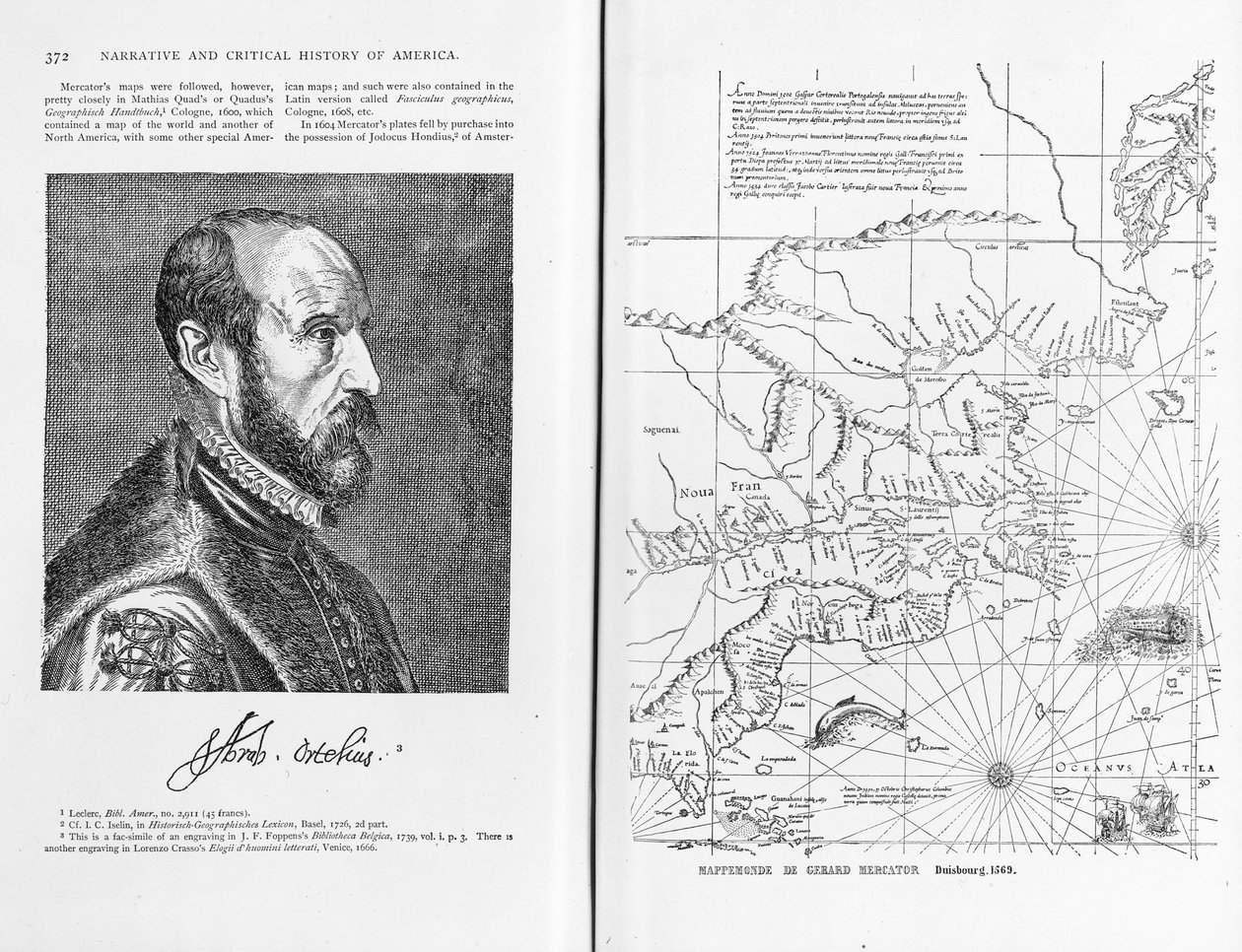 Abraham Ortel Oretelius and his world map of 1569, illustration from ...
