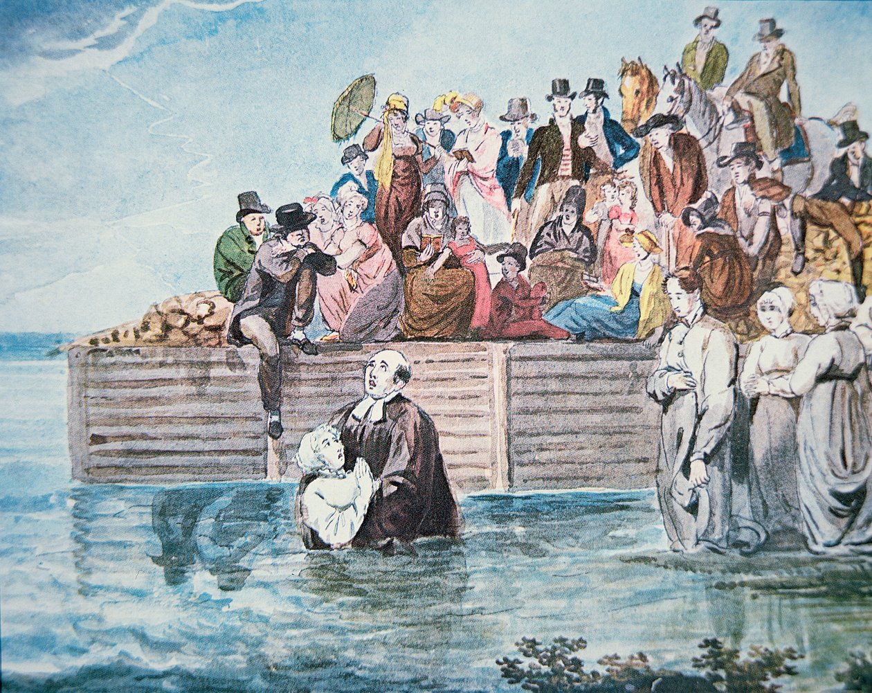 Anabaptists of Philadelphia Witness a Full Immersion Baptism in a River
