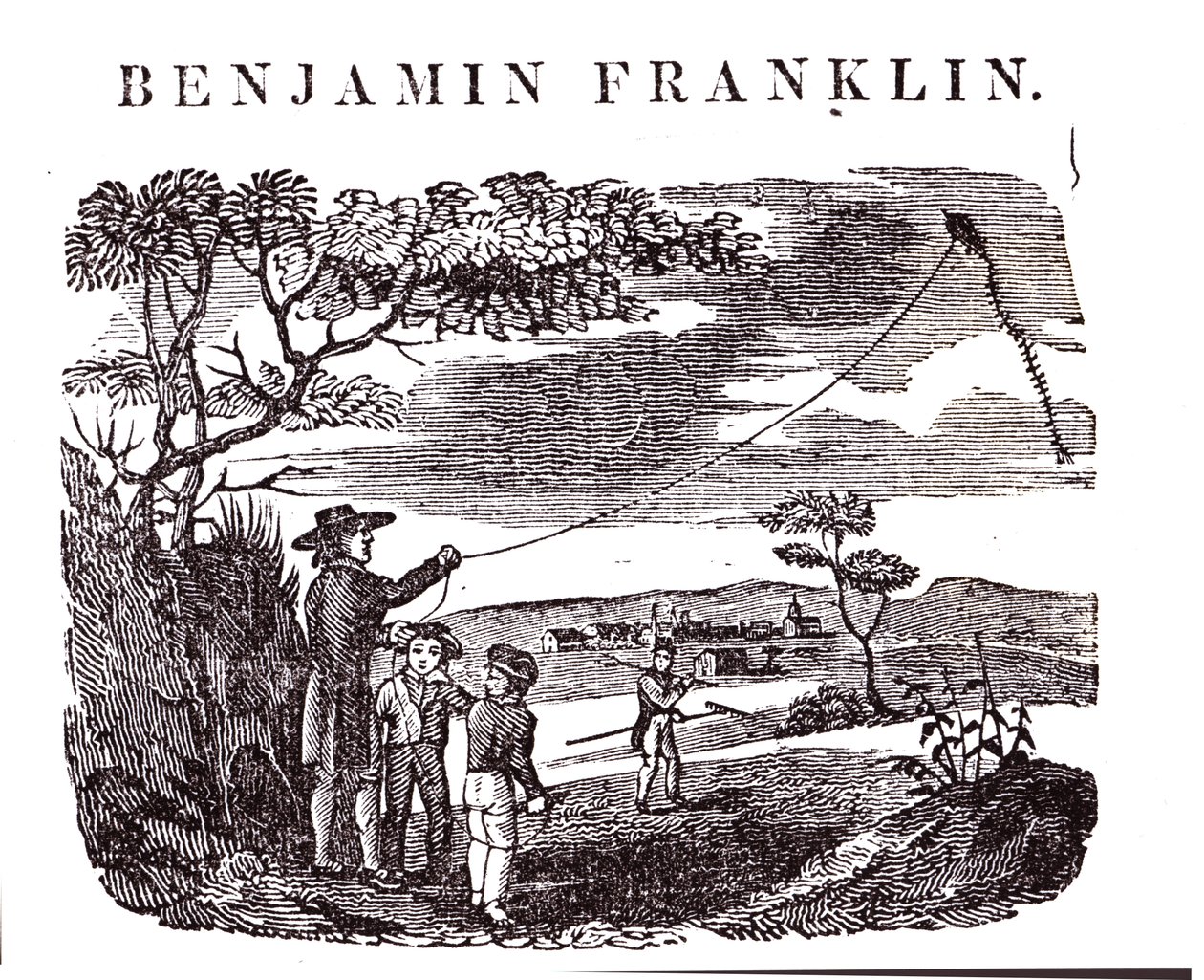 Benjamin Franklin Conducts His Kite Experiment