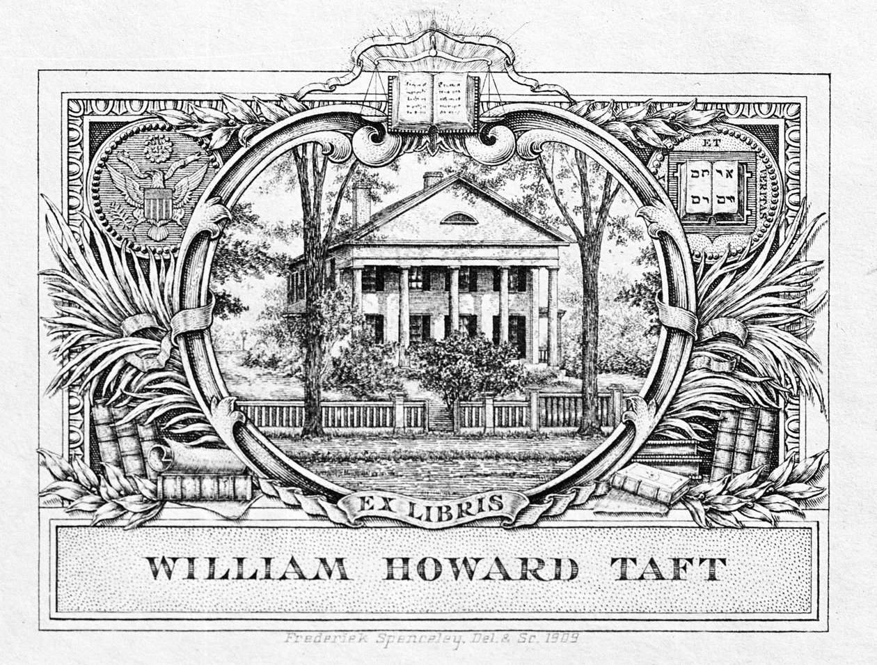 Bookplate of President William H. Taft (1857-1930) 1909