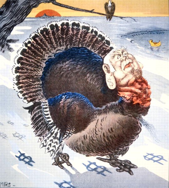 Cartoon depicting Republican Politician Mark Hanna as 'The Modern Bird ...