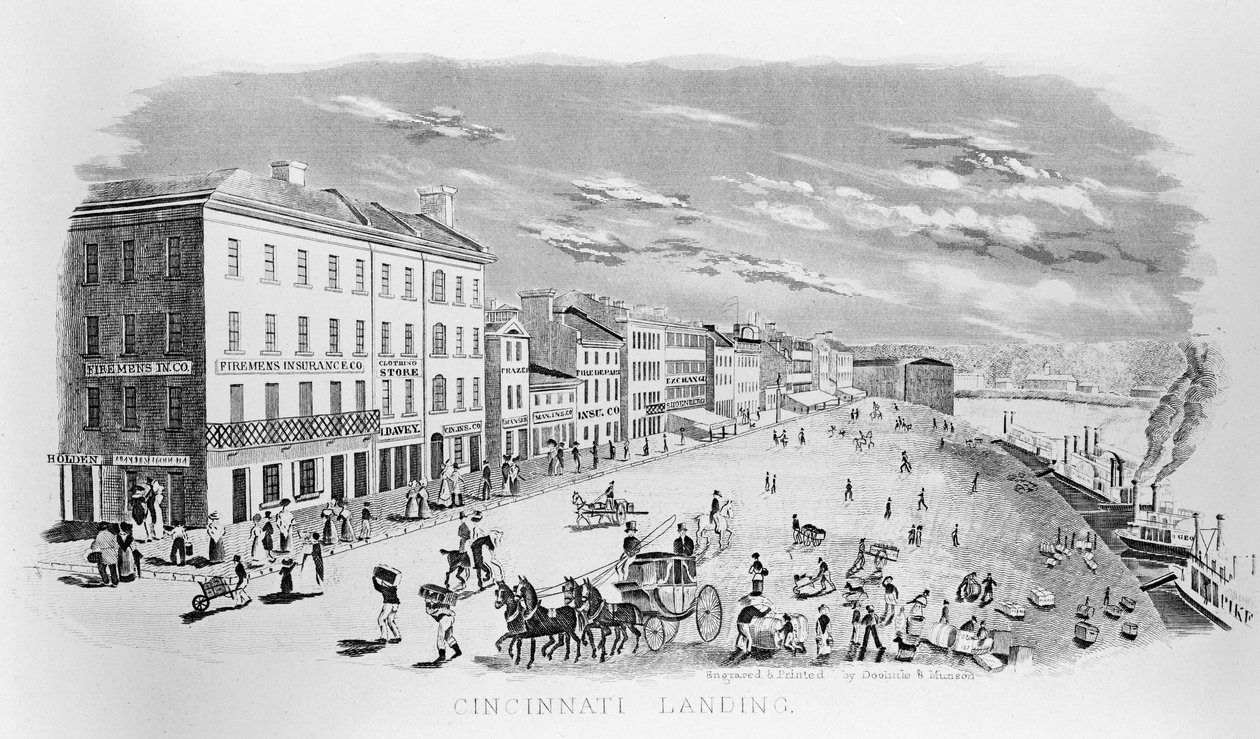 Cincinnati Landing, 1841 by American School
