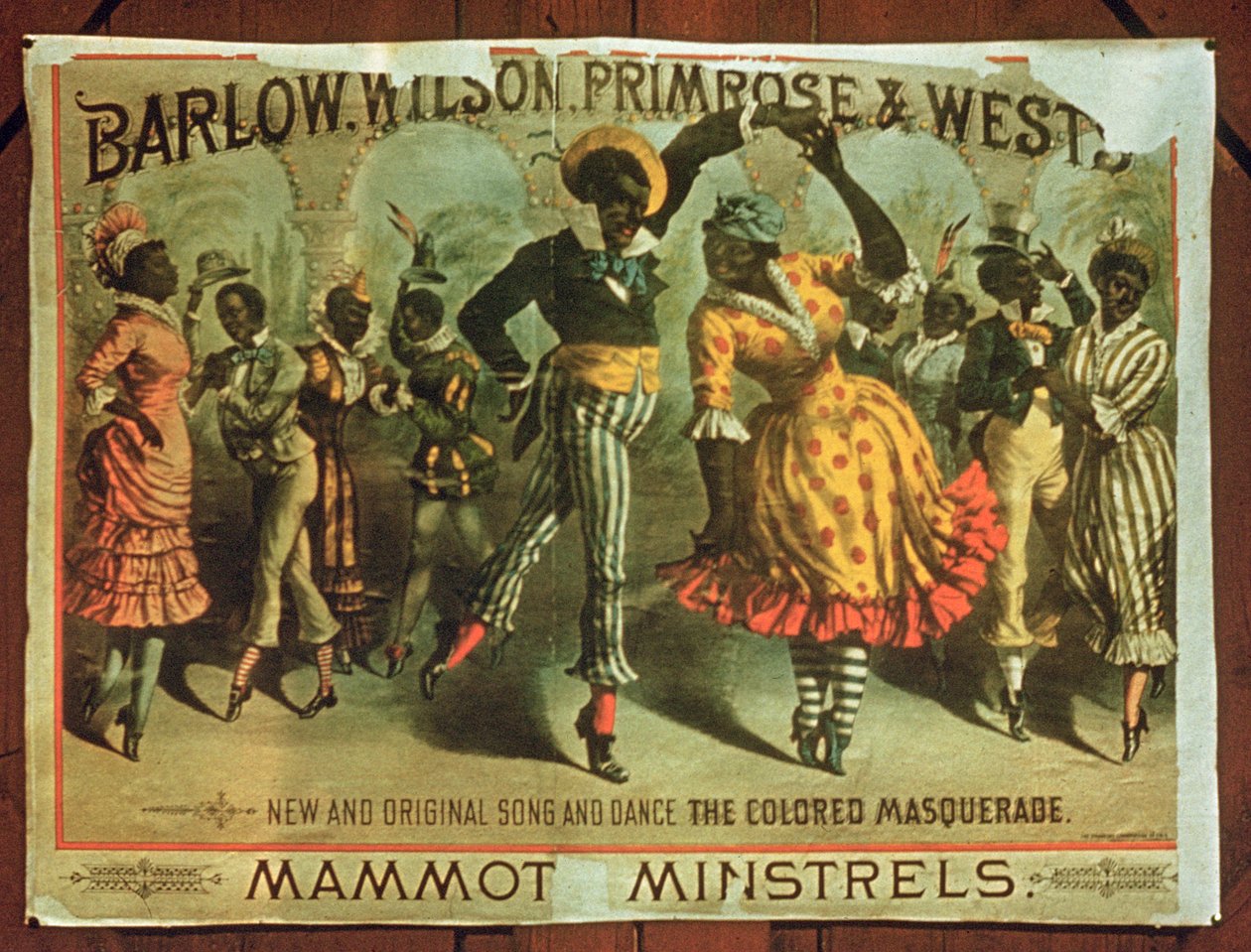 Poster advertising Barlow, Wilson, Primrose and Wests Mammot Minstrels ...