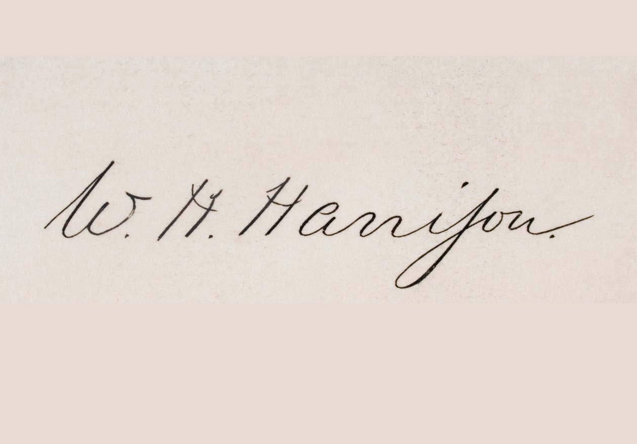 Signature of Henry William Harrison by American School