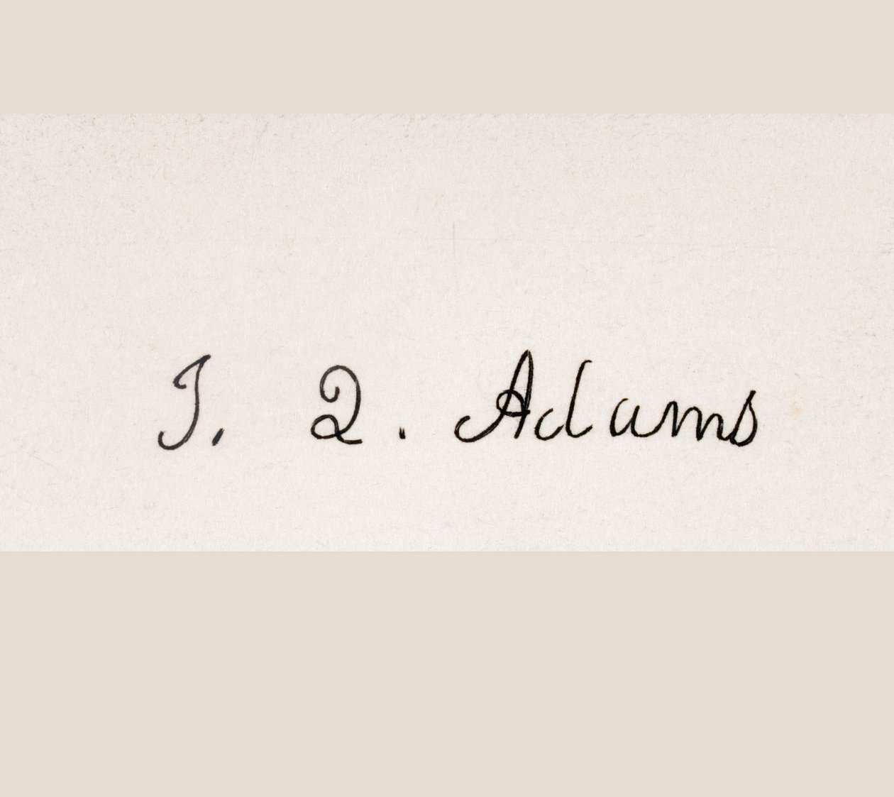 Signature of John Quincy Adams by American School