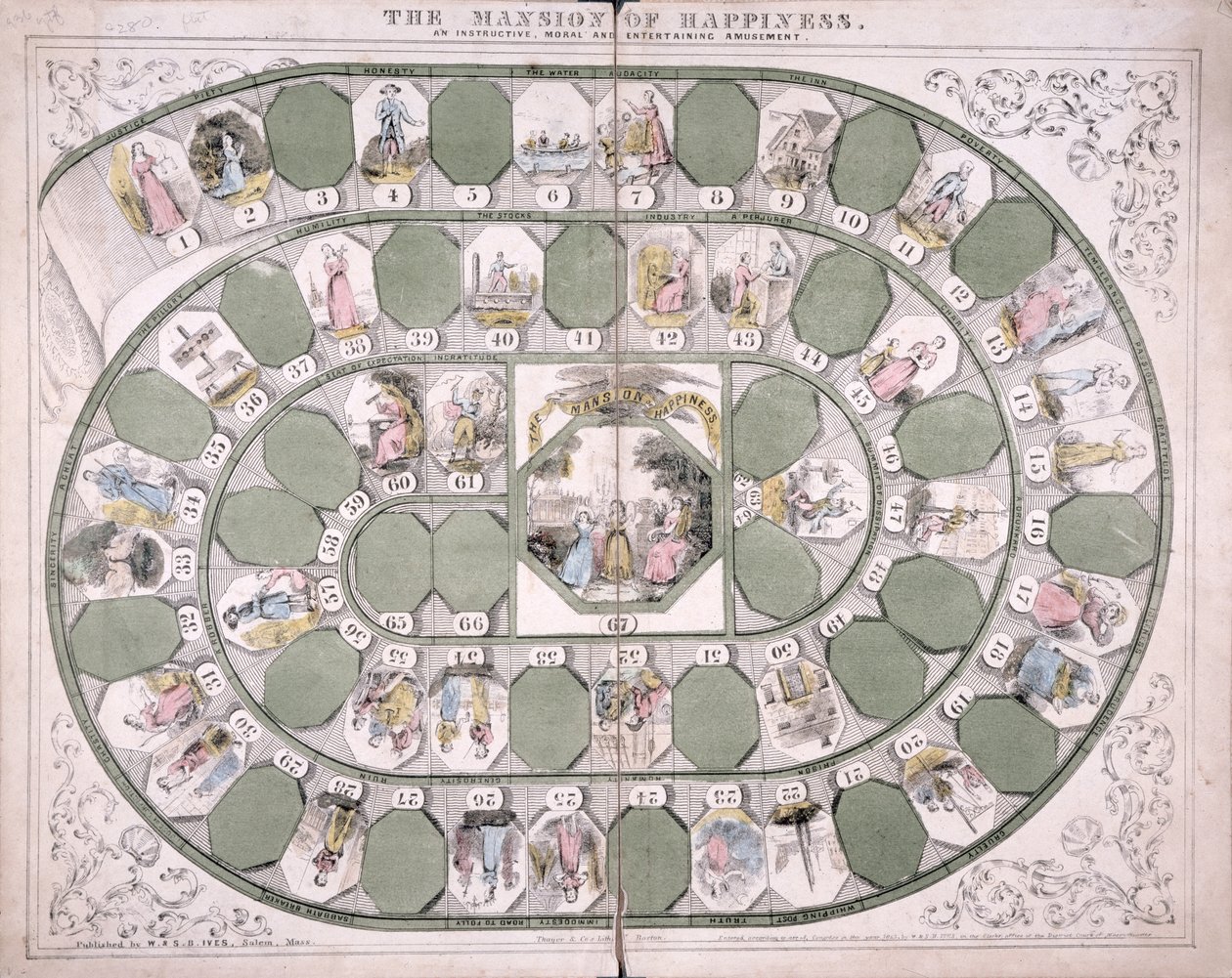 The Mansion of Happiness boardgame by American School