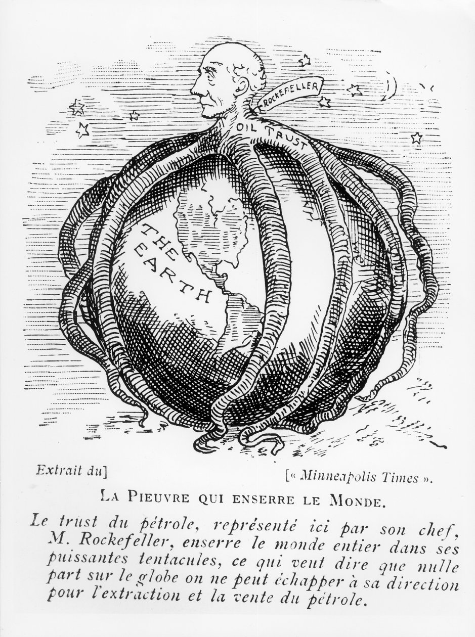 The Octopus Who Strangles the World, cartoon from The Minneapolis Times ...