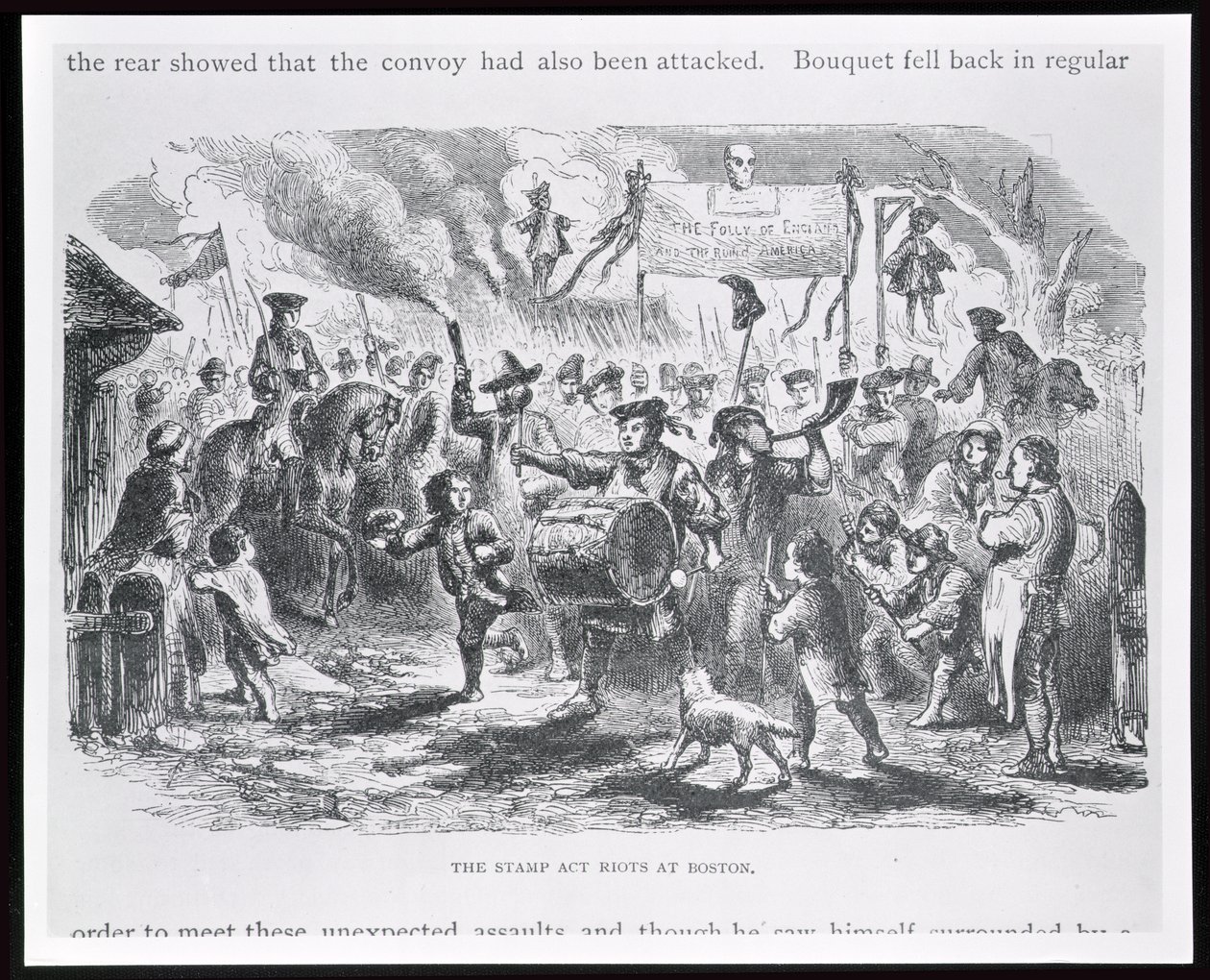 The Stamp Act Riots at Boston, from 'Youth's History of the United ...