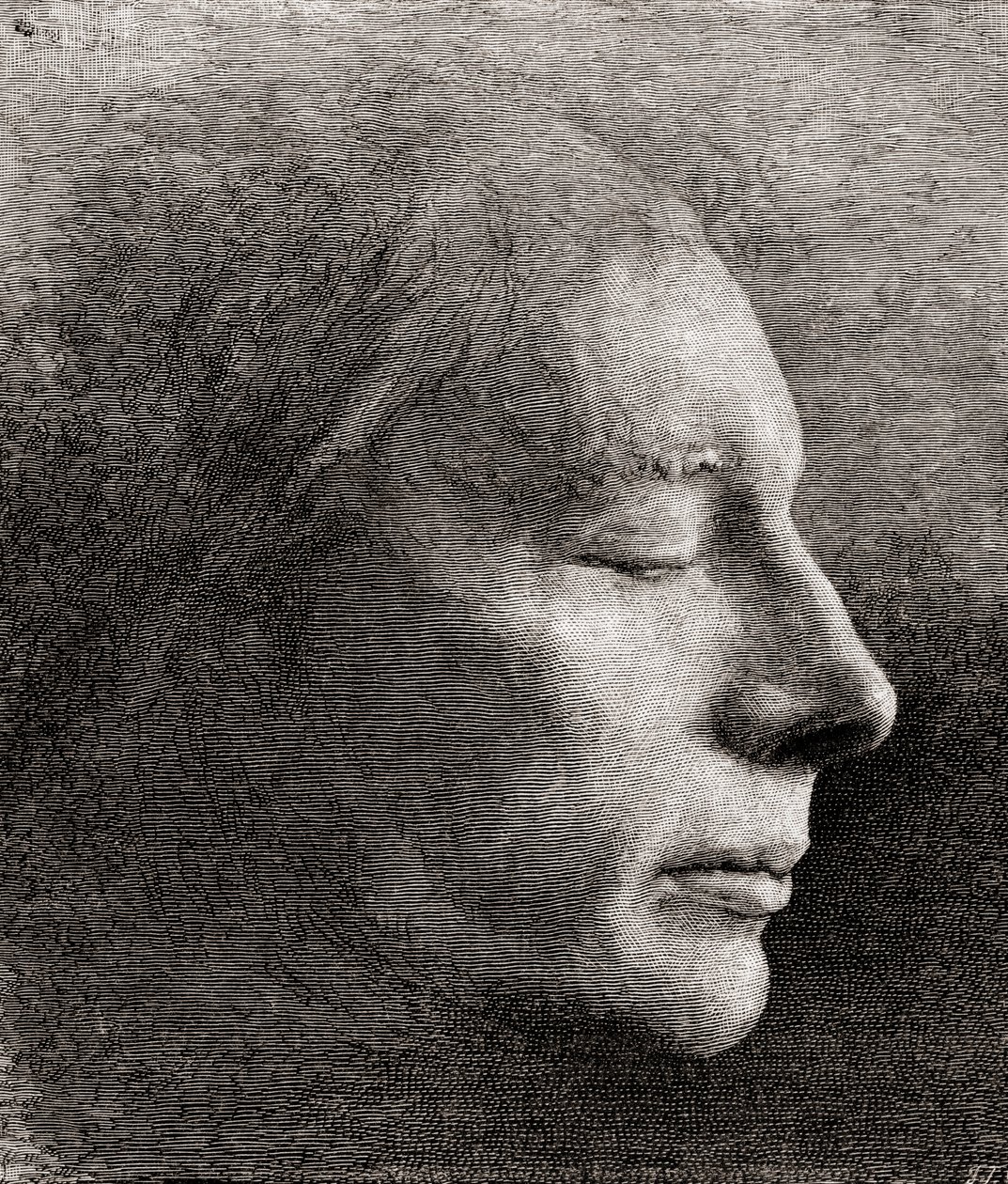The Death Mask of John Keats by American School