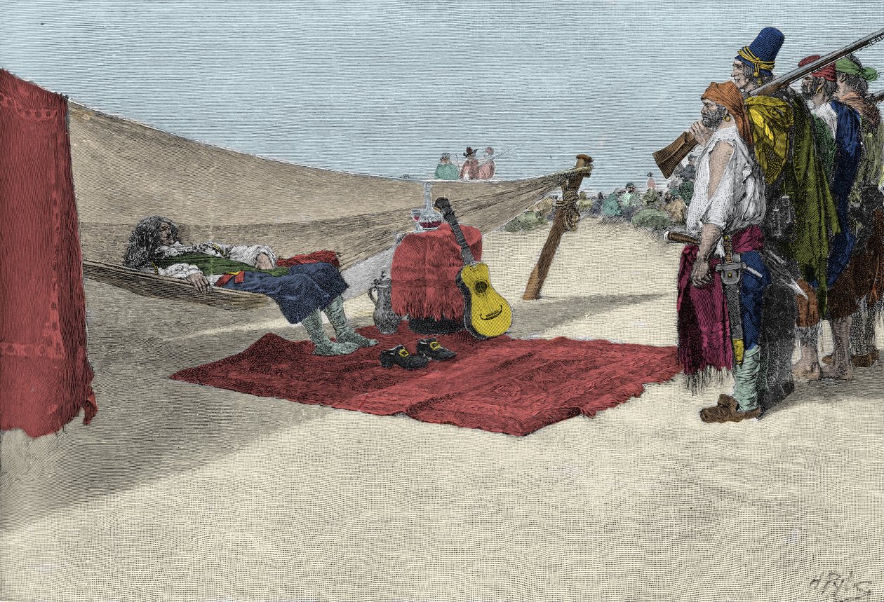 The Pirate Sir Henry Morgan Recruiting Men for the Panama Attack Around ...