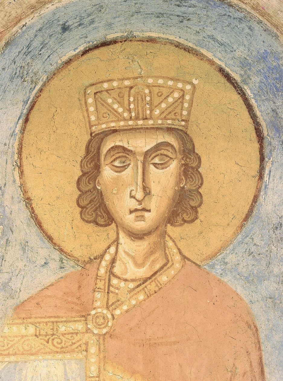 King Solomon by Ancient Russian frescos: Fine art print
