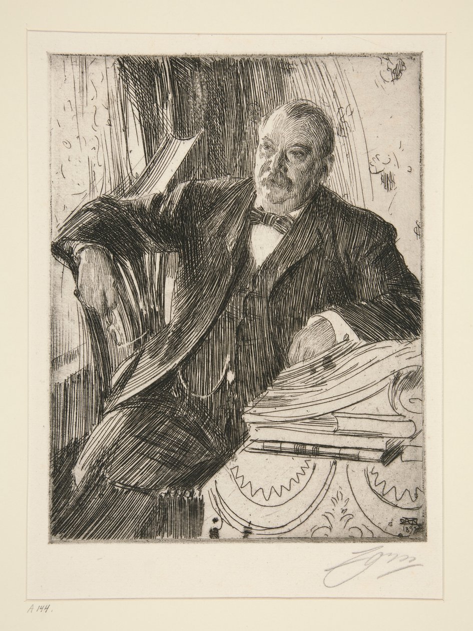 Grover Cleveland II by Anders Leonard Zorn: Fine art print