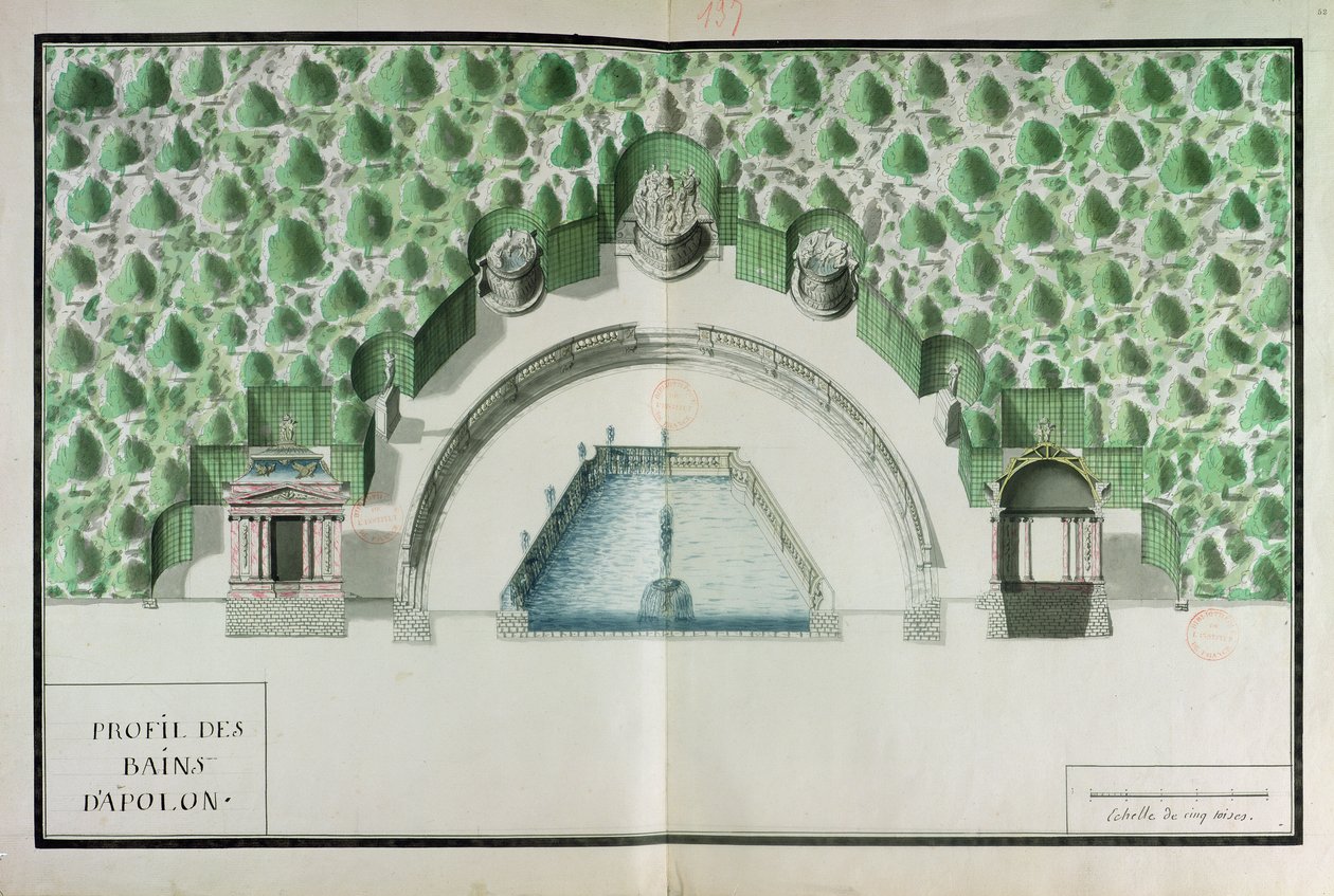 Design for the Baths of Apollo at Versailles