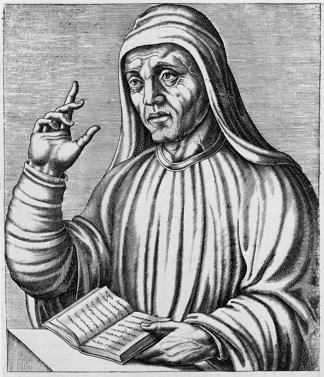 Alcuin of York, from 'Les Vrais Pourtraits et vies des hommes illustres ...