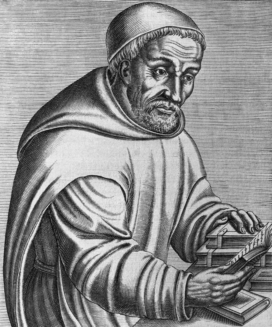 Portrait of Rabanus Maurus Magnentius, German Benedictine monk and ...