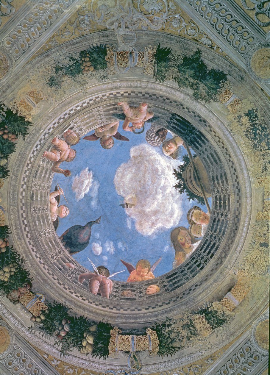 Trompe l'oeil Oculus in the Centre of the Vaulted Ceiling of the Camera ...