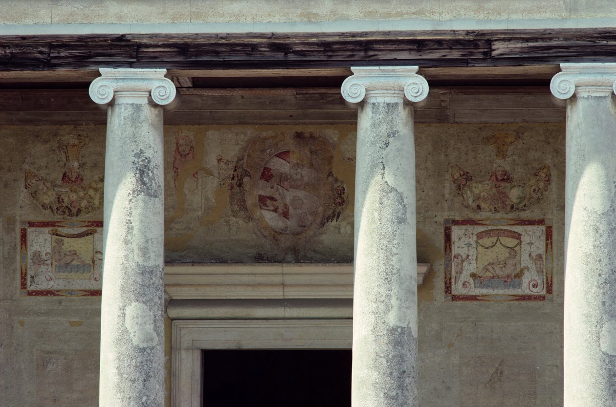 Ionic columns from the portico, built in 1554-63 by Andrea Palladio