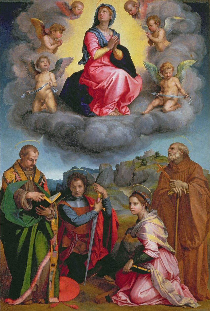 Madonna in Glory with Four Saints by Andrea del Sarto
