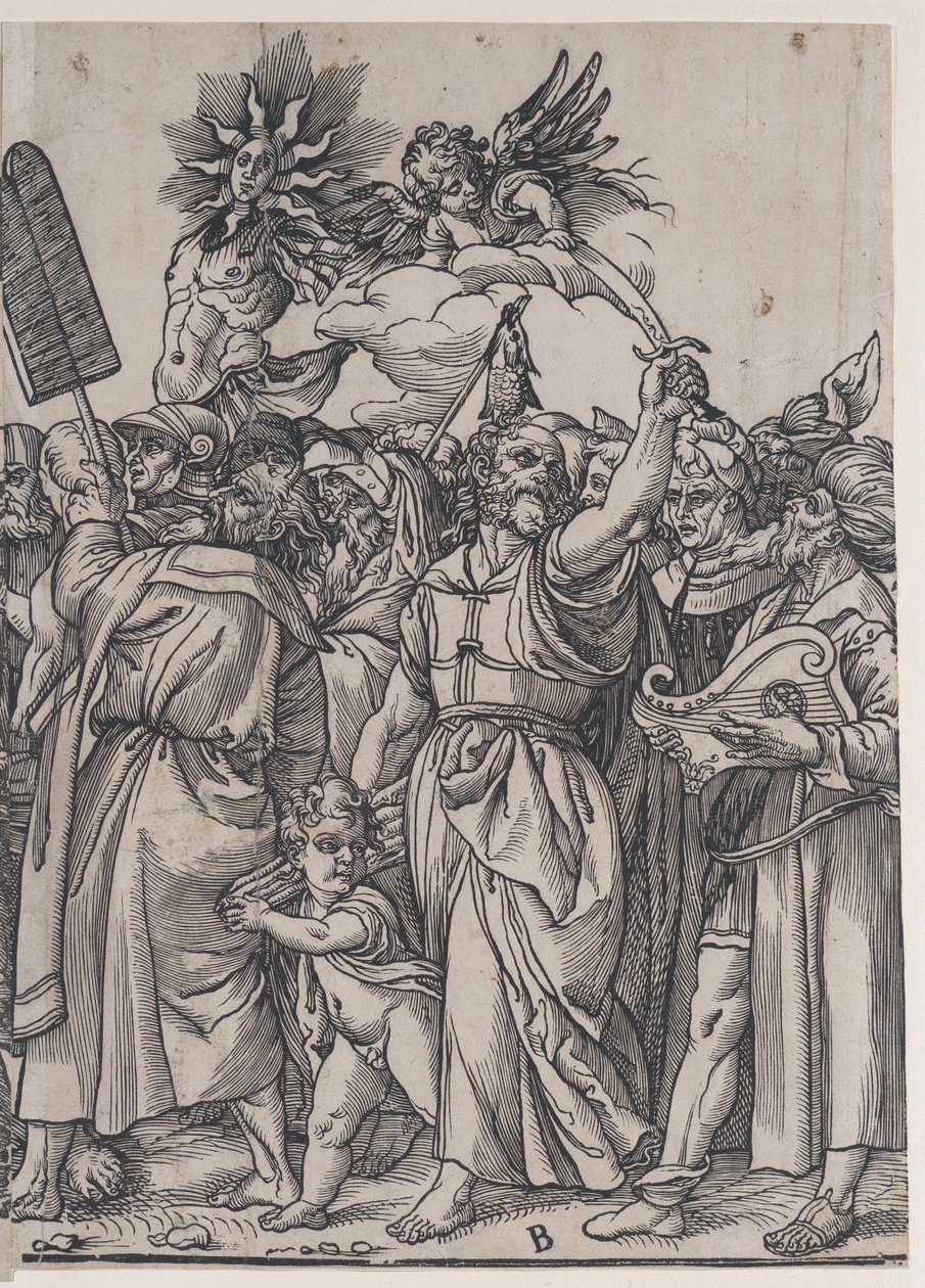 Isaac, Noah and Other Figures, from The Triumph of Christ, 1836