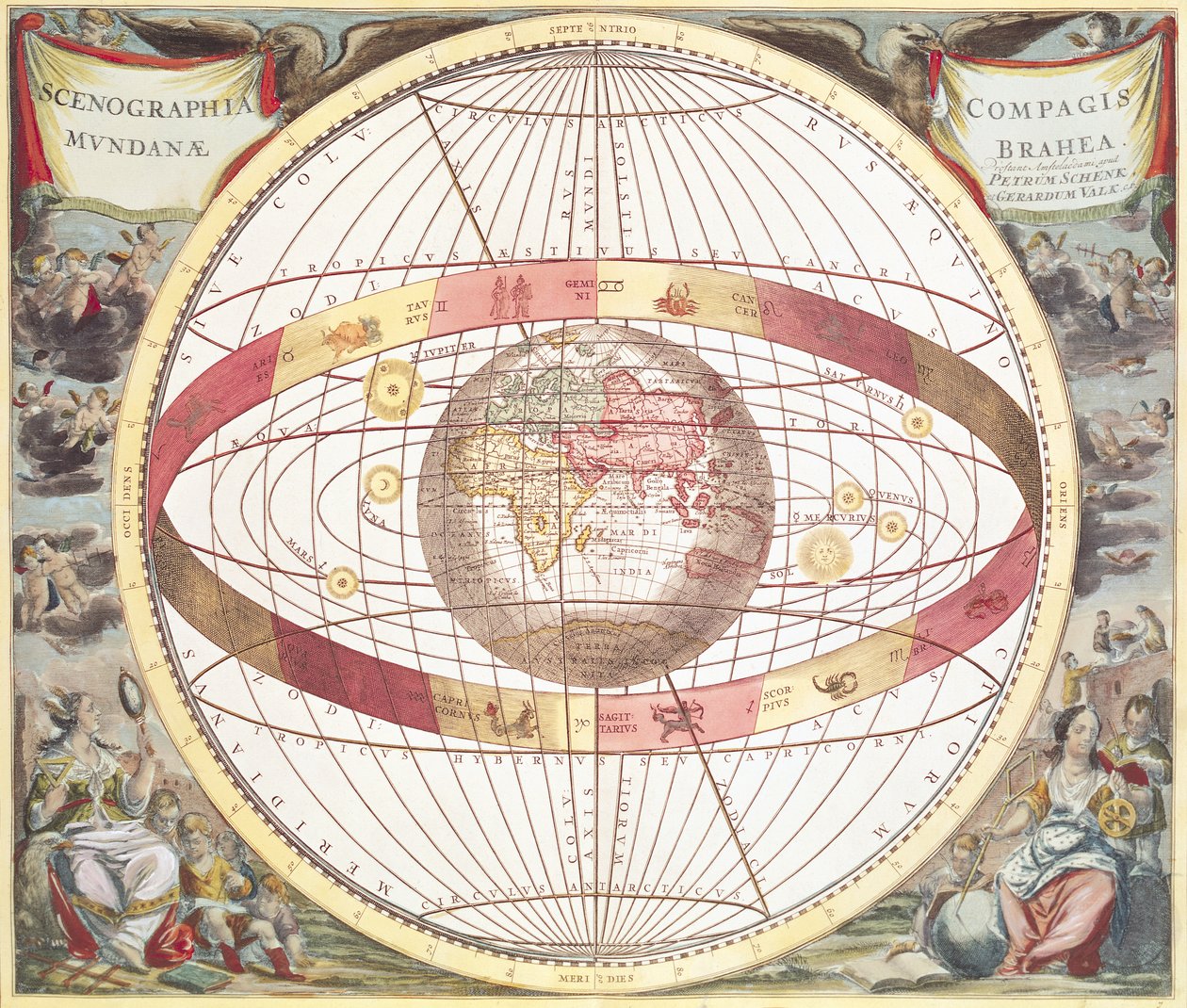 Planisphere, from 'Atlas Coelestis', engraved by Pieter Schenk and ...