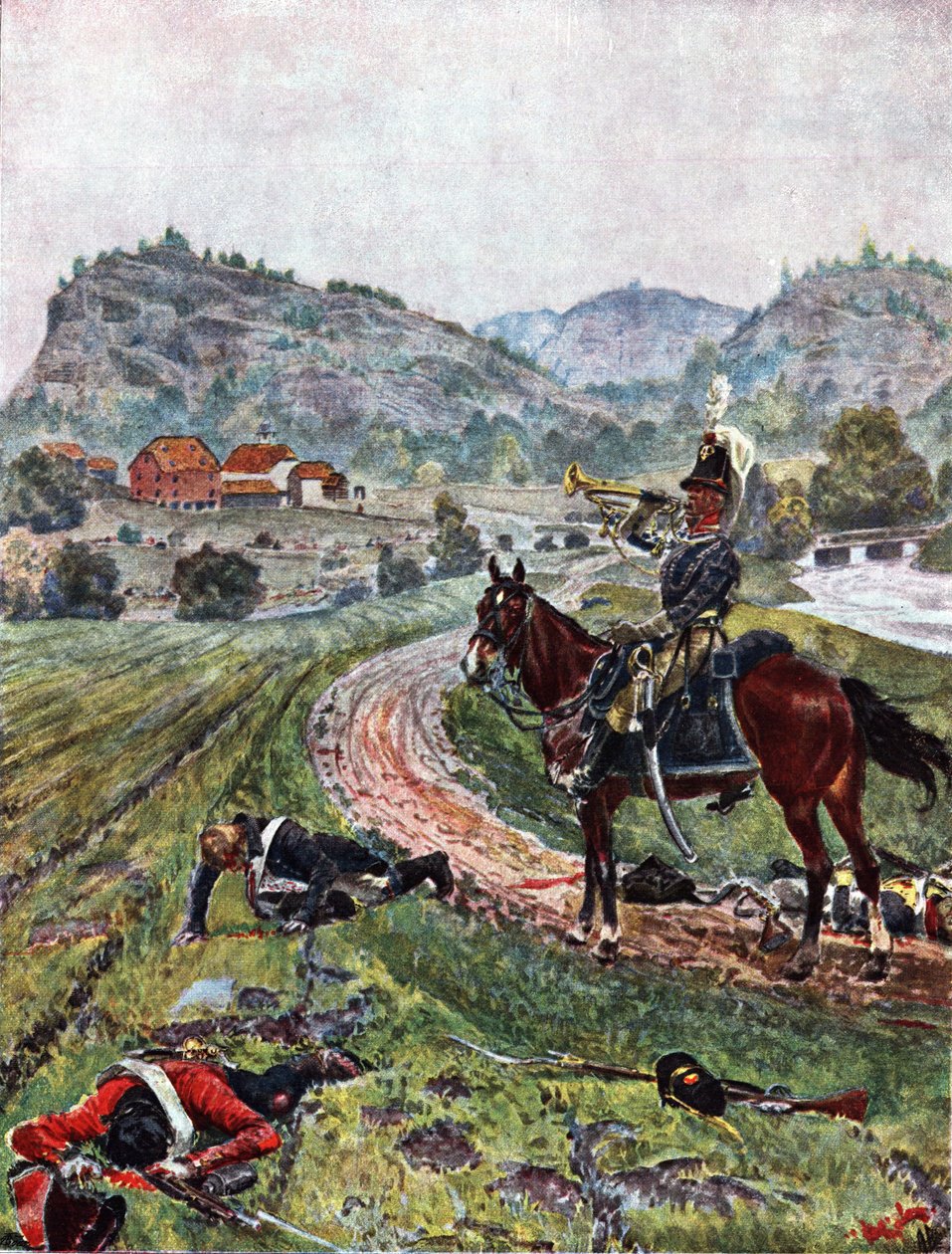 The Battle of Berby 1808 by Andreas Bloch: Fine art print