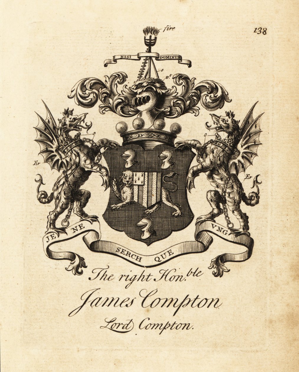 Coat of arms of the Right Honourable James Compton, Lord Compton, 5th ...