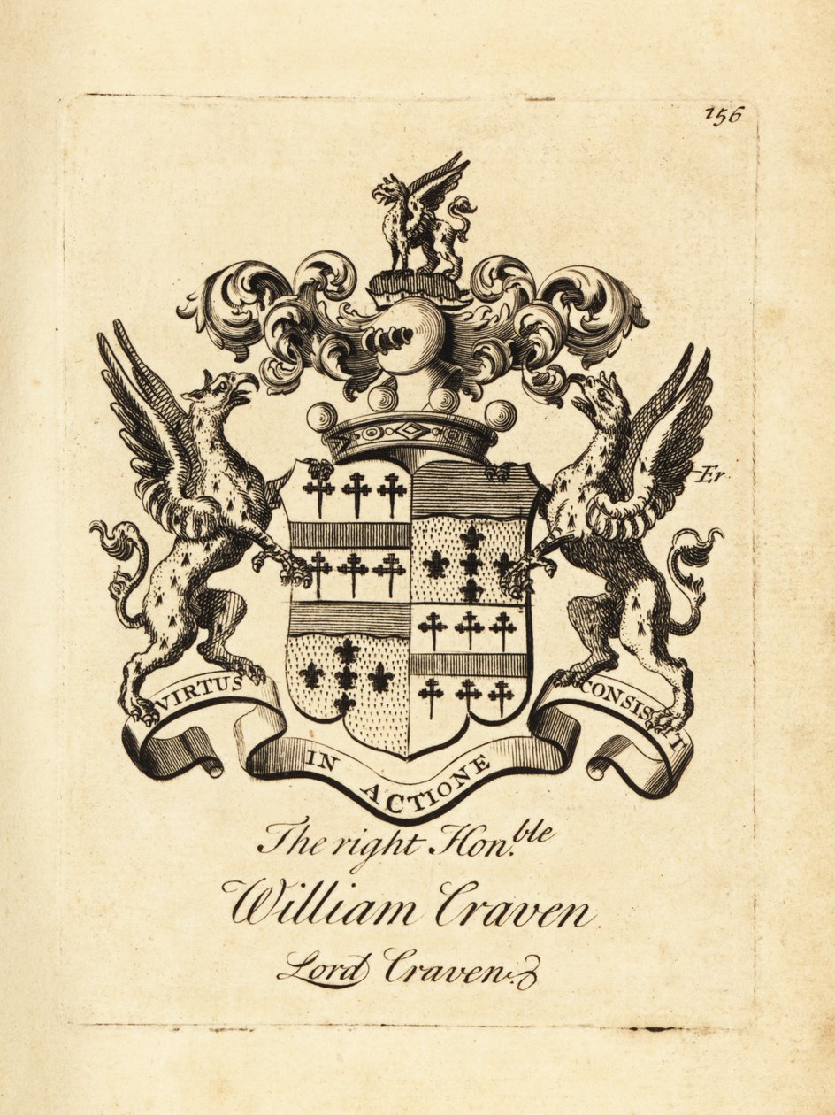 Coat of Arms of William Craven, Lord Craven, 3rd Baron Craven (1700-1739)