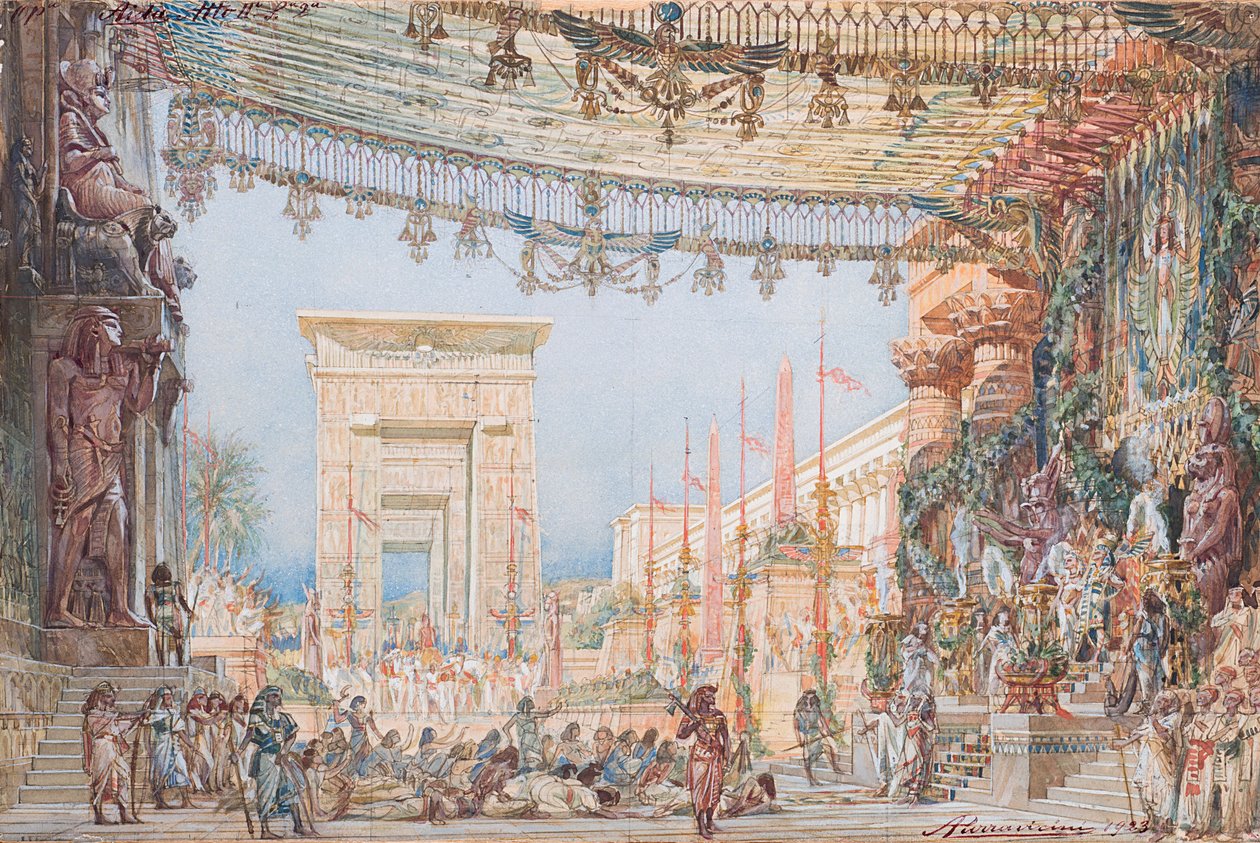 Set design for the Opera Aida by Giuseppe Verdi, 1923