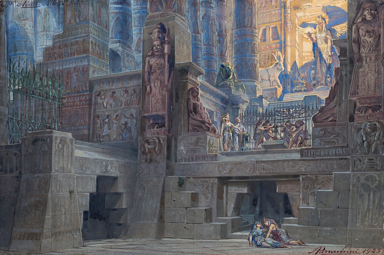 Set design for the Opera Aida by Giuseppe Verdi