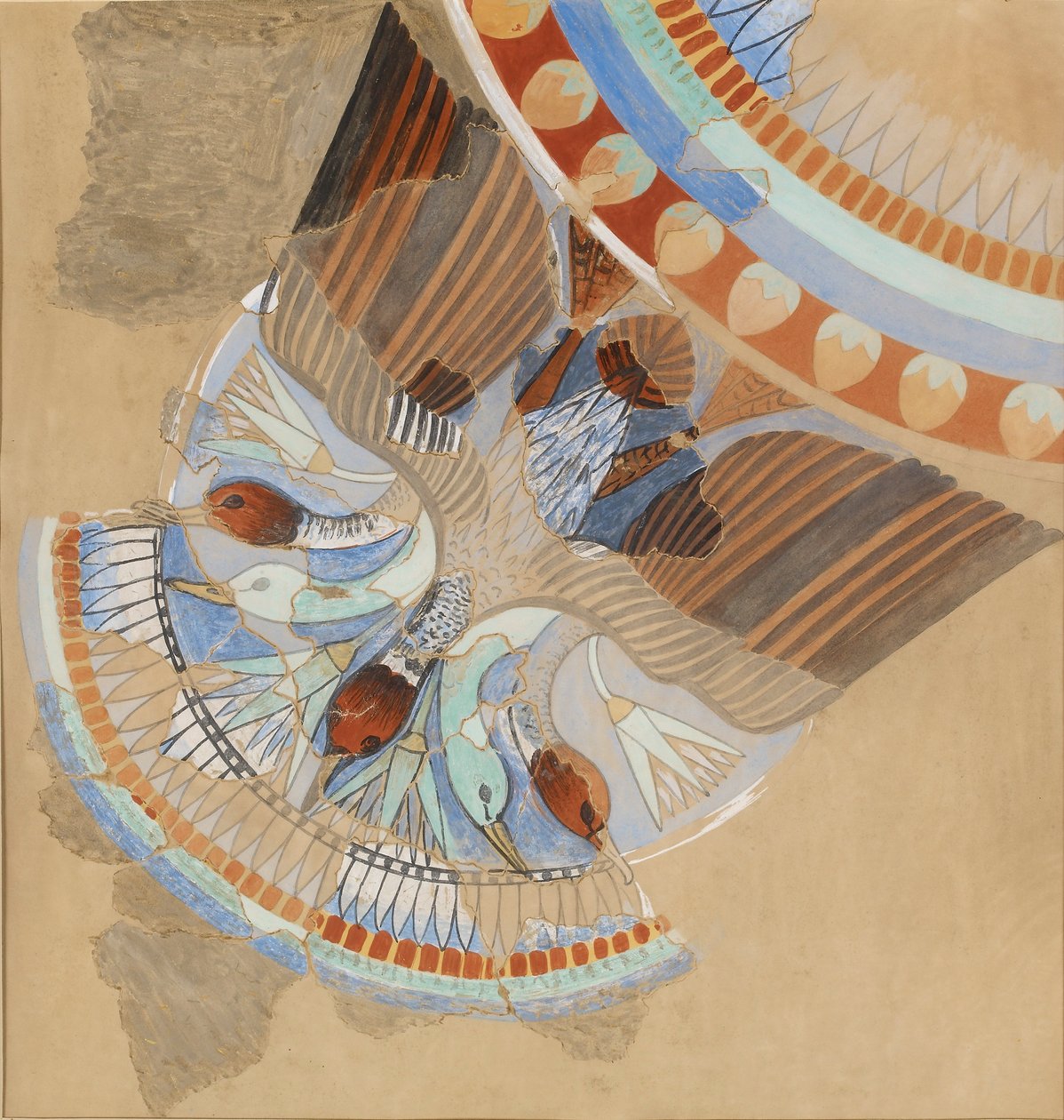 Copy of Wall Painting, a House, Amarna, Swag of Geese