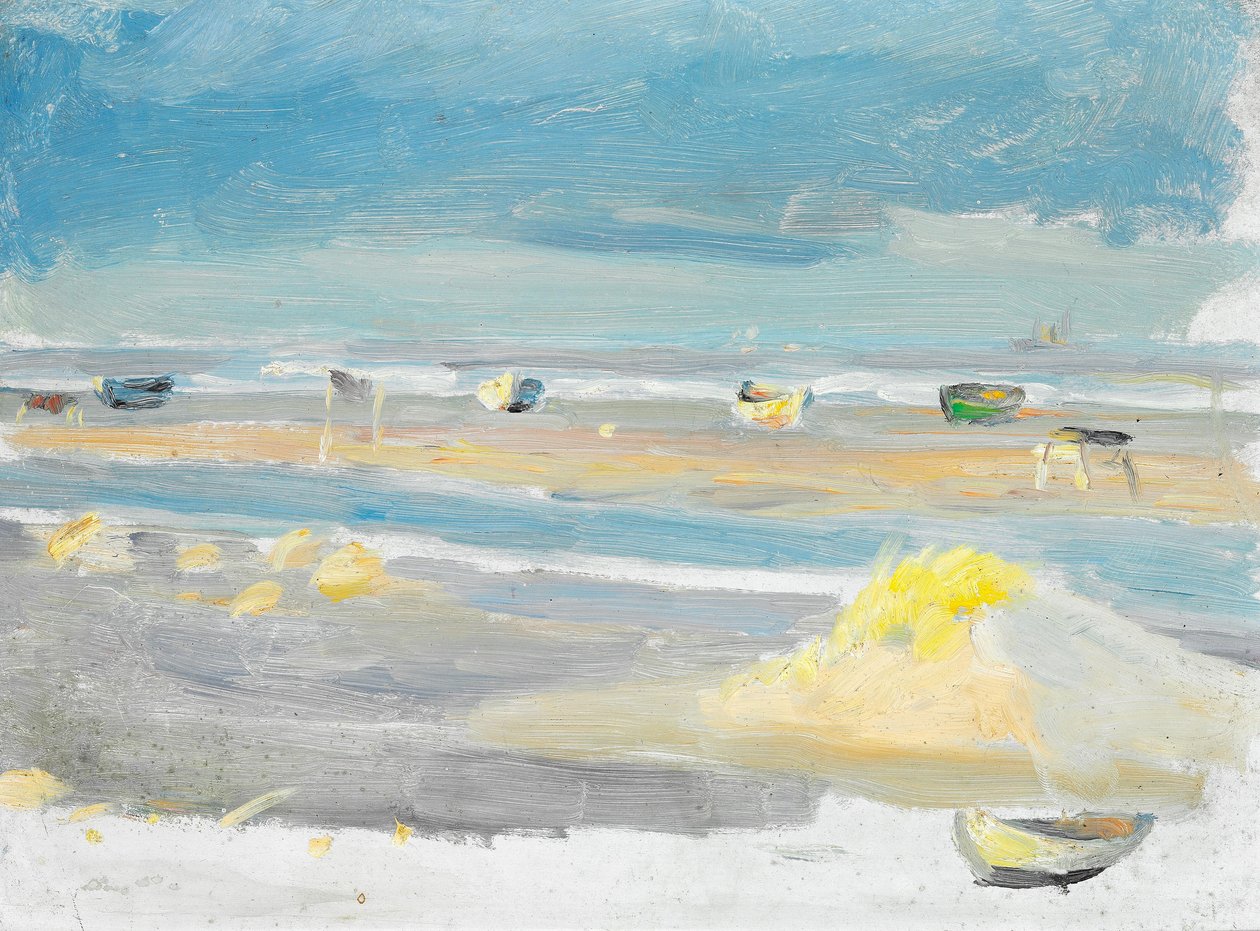 Boats on the Beach, Skagen by Anna Ancher: Fine art print