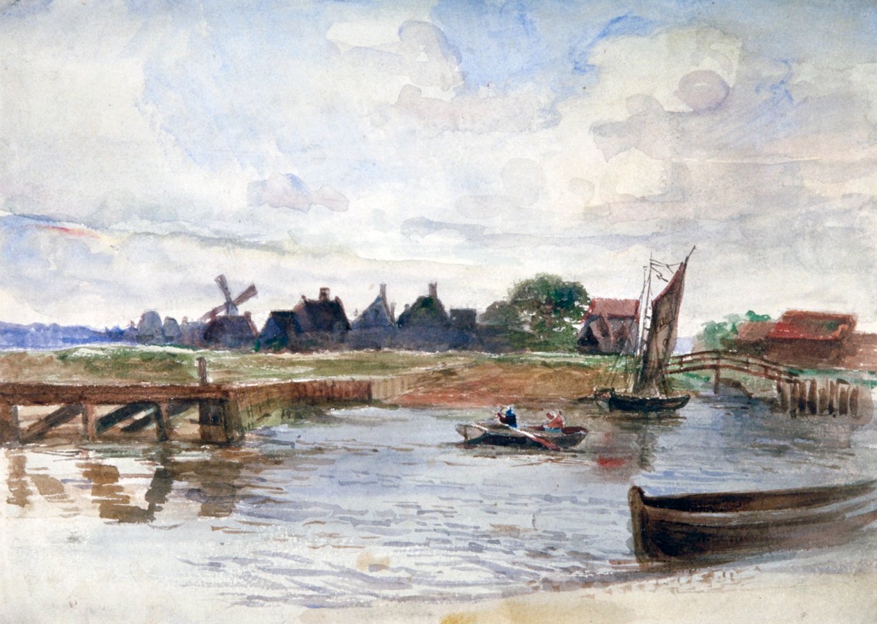 'River Scene', c1864-1930. by Anna Lea Merritt