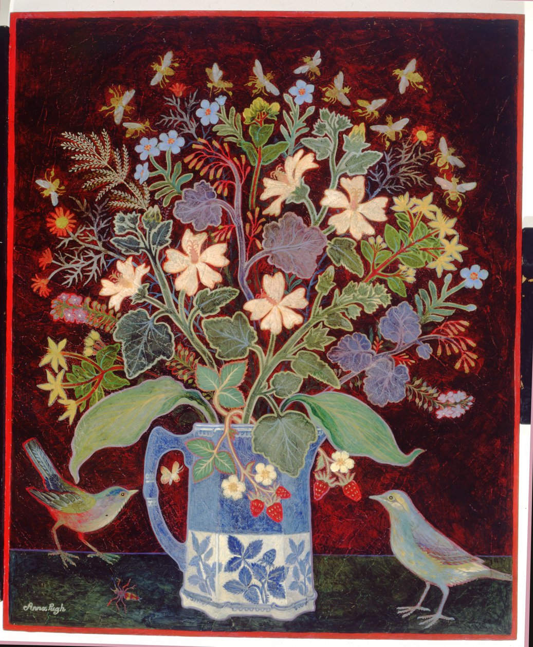 Blue Jug and Birds by Anna Pugh: Buy fine art print
