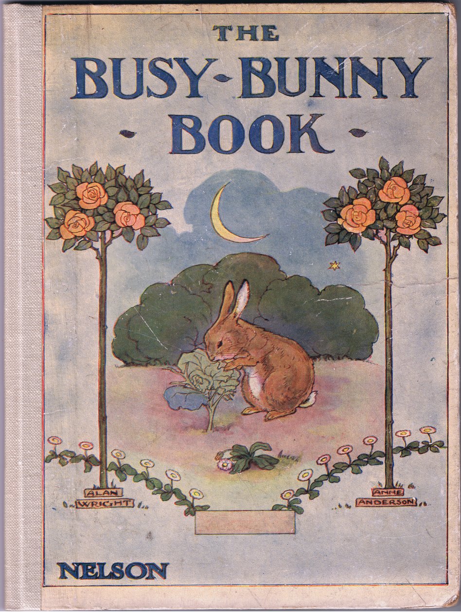 Busy Bunny Book Front Cover by Anne Anderson