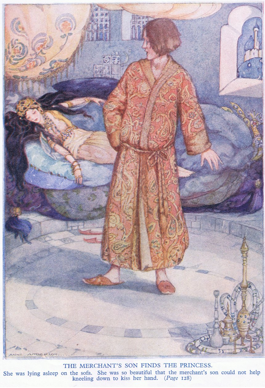 The Merchant's Son Finds the Princess by Anne Anderson