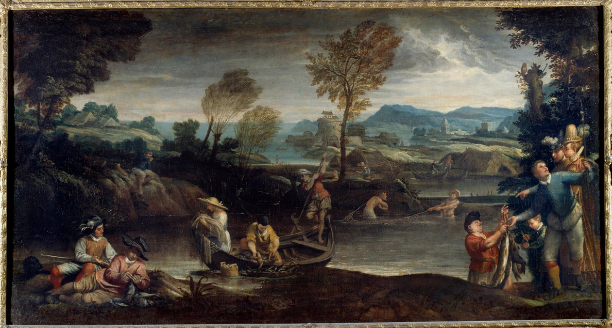 The Fishing by Annibale Carracci: Premium art reproduction