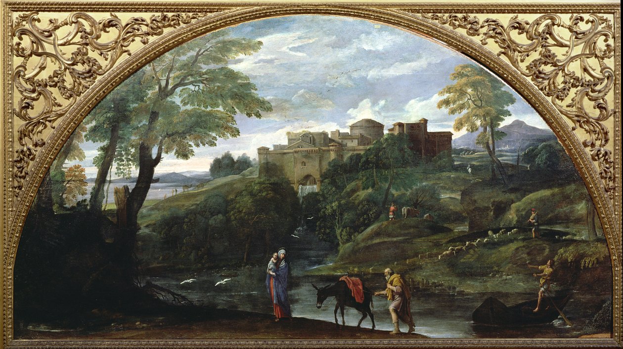 The Flight into Egypt by Annibale Carracci: Fine art print