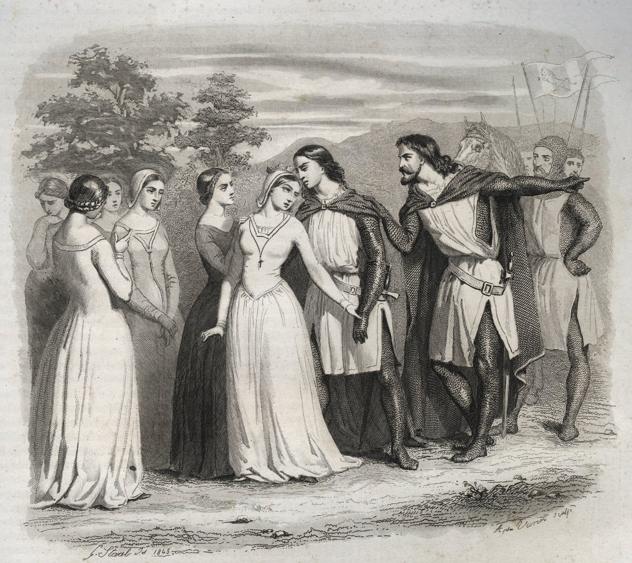 Farewell of Saint Elizabeth of Hungary to Her Husband, Louis IV of ...