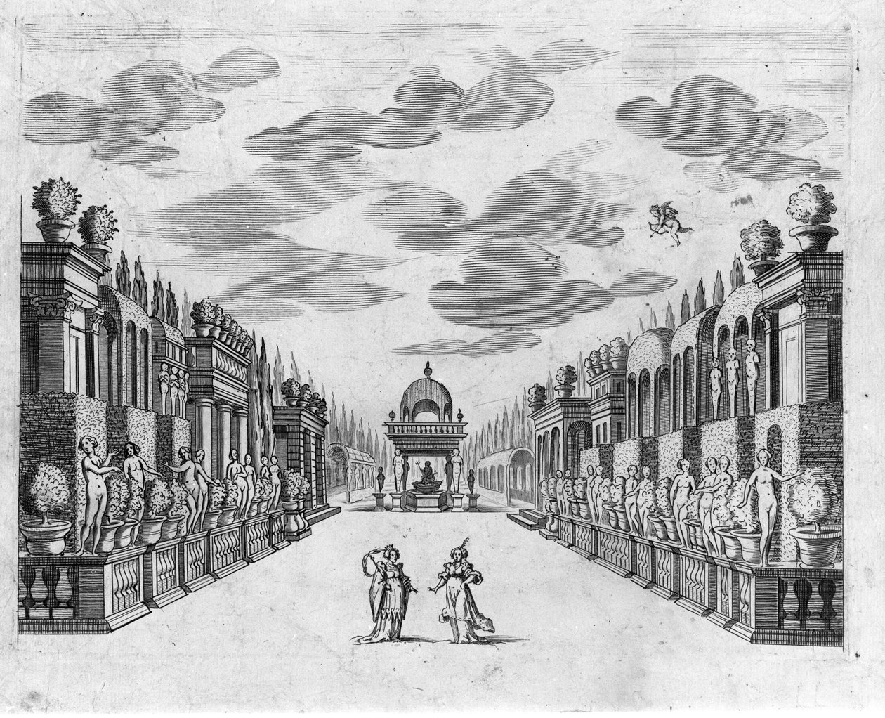 Illustration for Scene 4 of Act II of the opera in 5 acts 'Bellerofonte ...