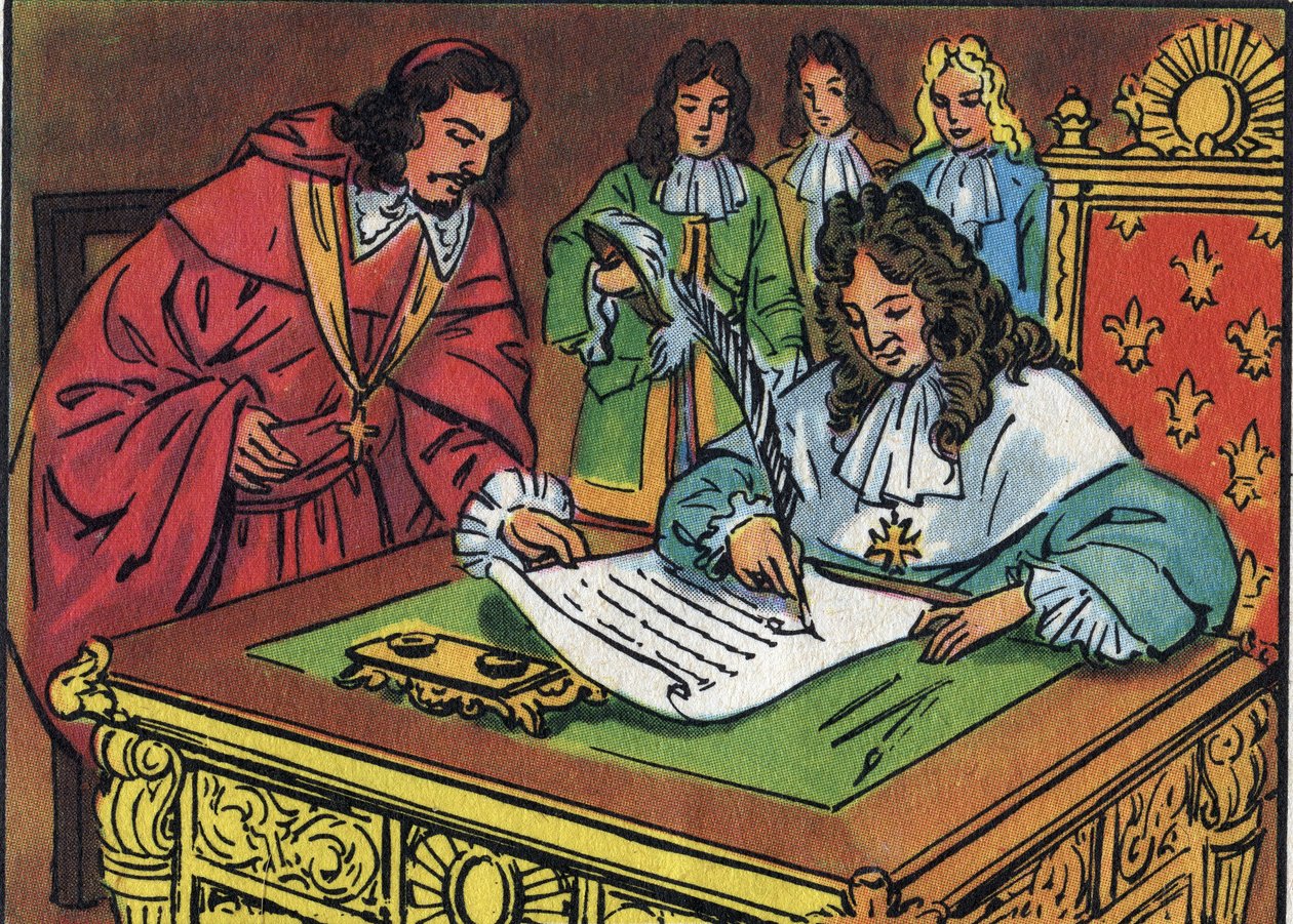 The Edict of Fontainebleau, signed by Louis XIV on October 18, 1685 ...