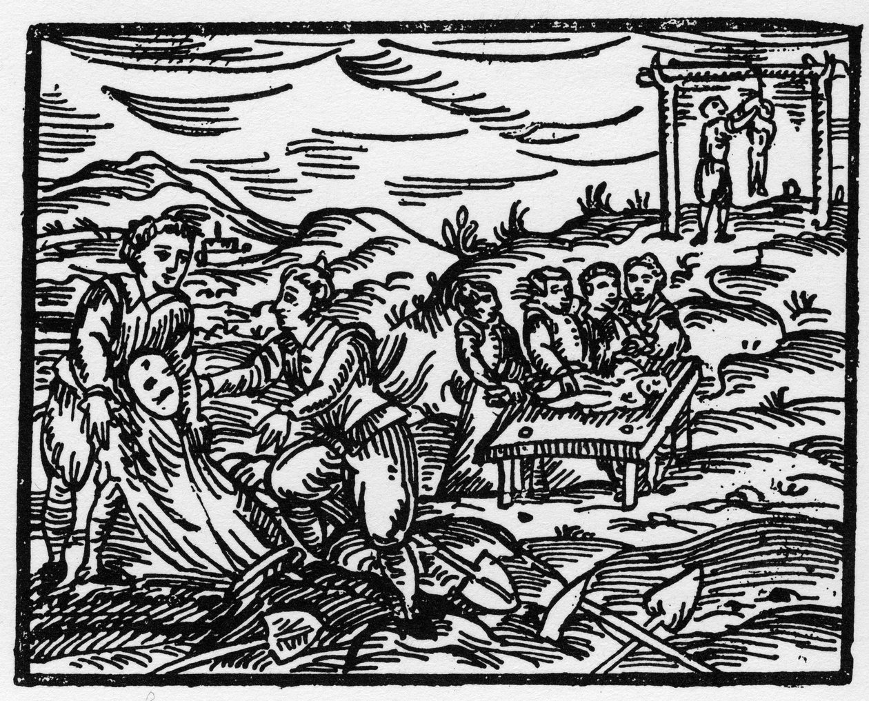 Witches Deterring the Dead in a Cemetery - 'Compendium Maleficarum ...