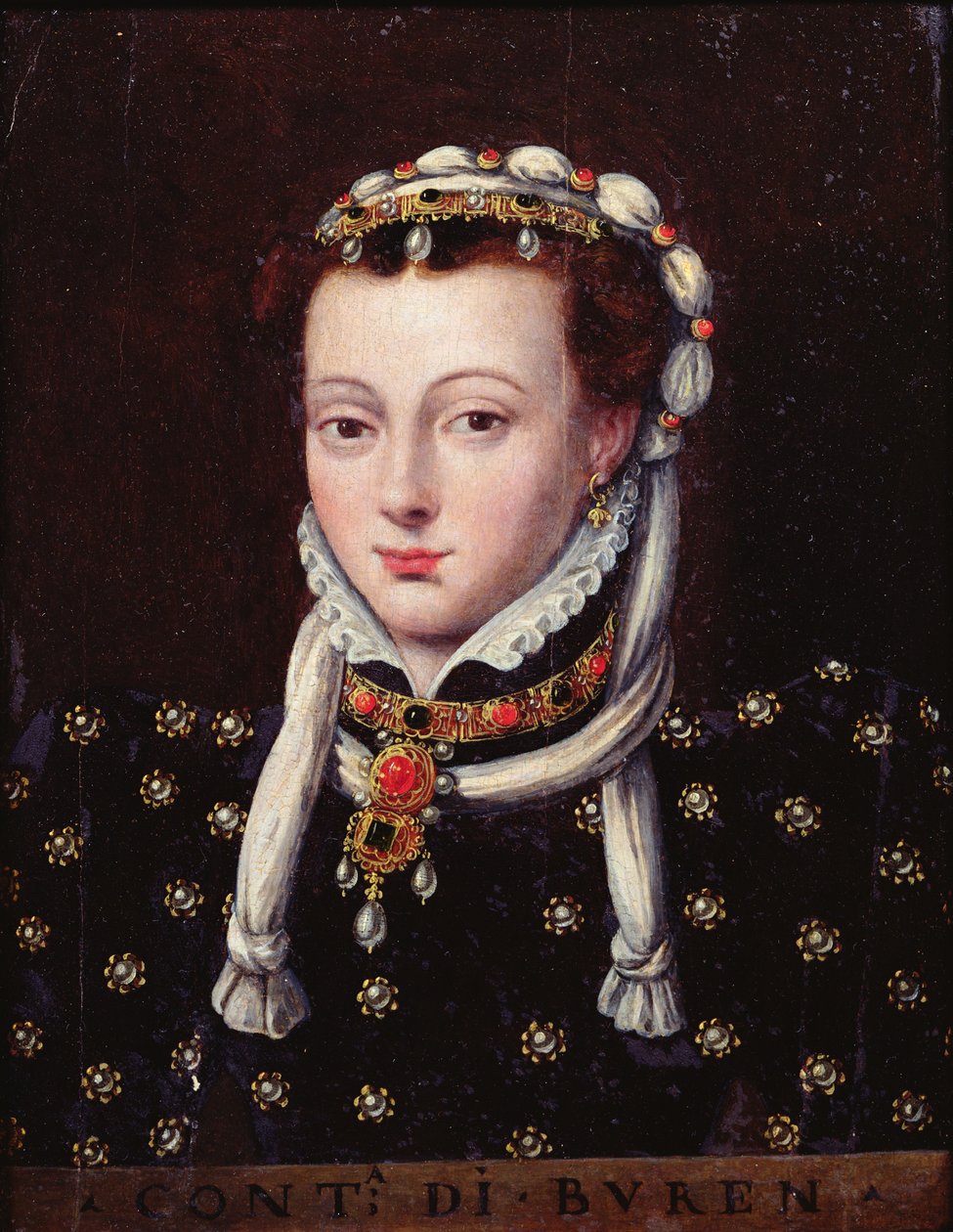 Portrait of Anne de Buren by Anthonis van Dashorst Mor