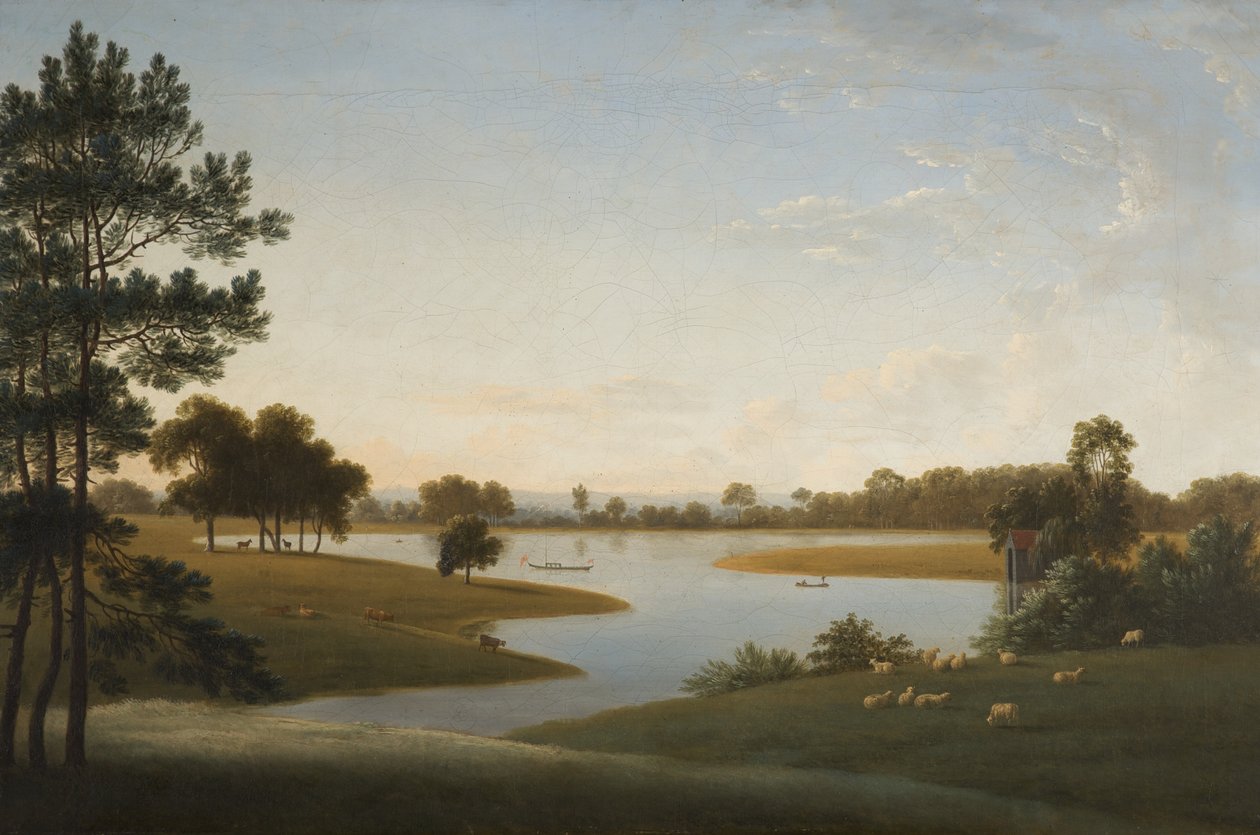 Tabley: The Park and Mere by Anthony Devis: Fine art print
