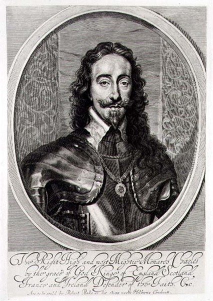 Portrait of Charles I (1600-49) engraved by William Faithorne (1616-91 ...