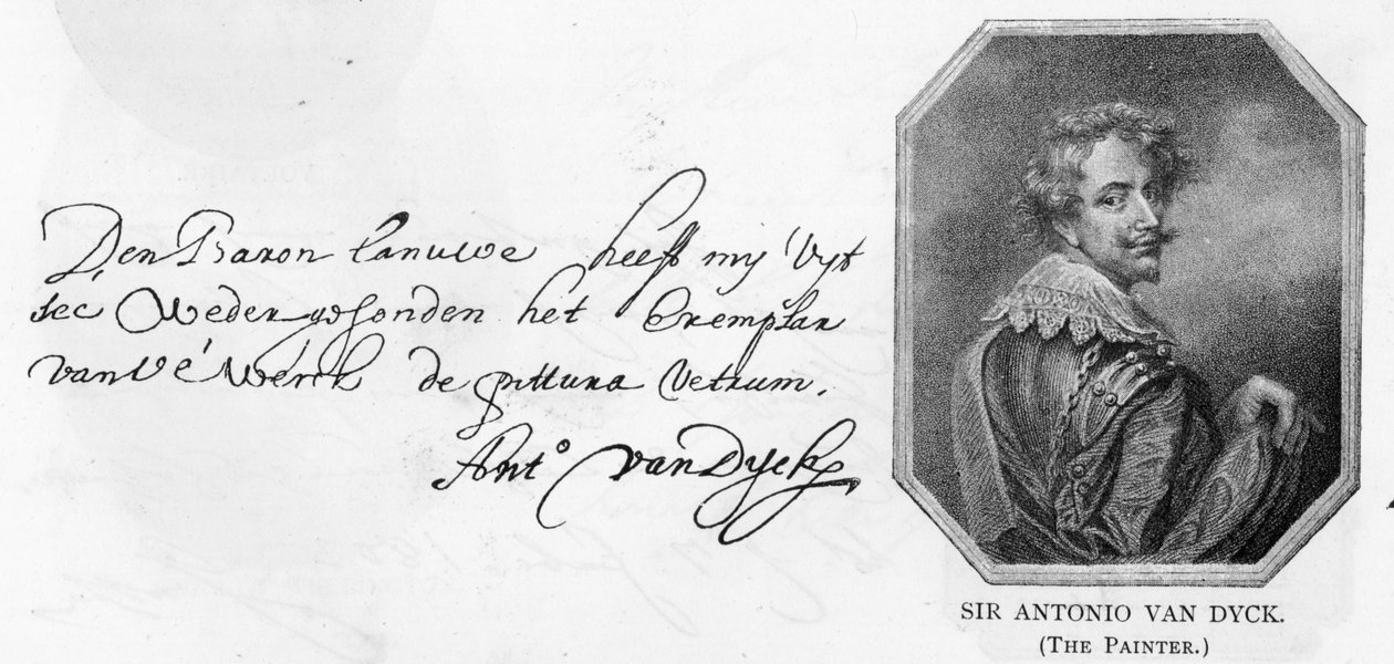 Handwriting and signature of Van Dyck by Anthony van Dyck