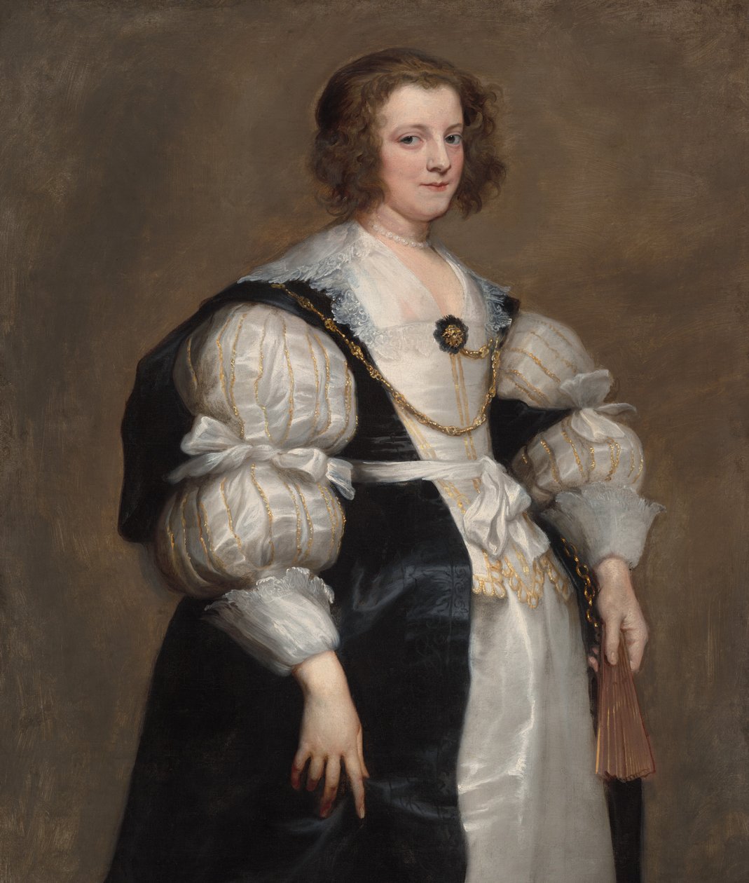 Lady with a Fan, c. 1628 by Anthony van Dyck: Fine art print