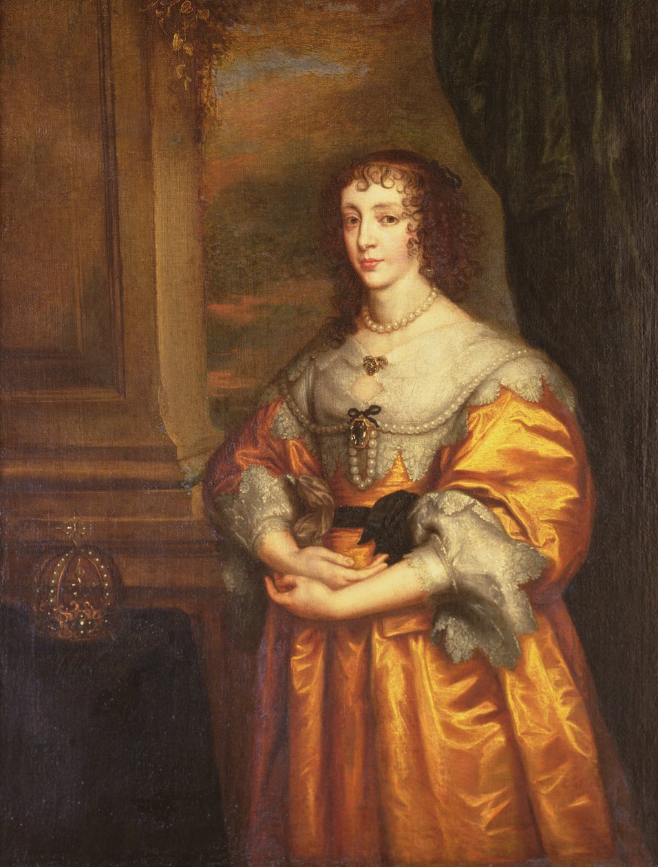 Queen Henrietta Maria by Anthony van Dyck: Fine art print